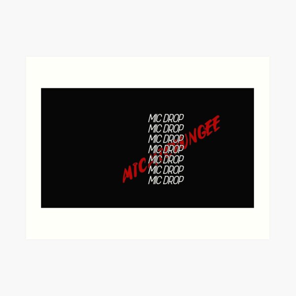 "MIC DROP (logo)" Art Print for Sale by certif-multis | Redbubble