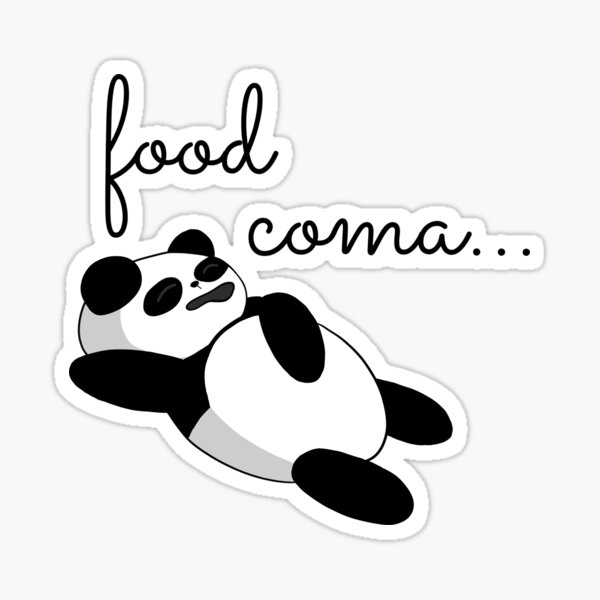 "food coma" Sticker by BoredCookieArt | Redbubble