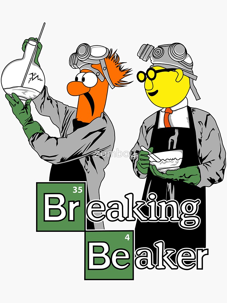 "Breaking Beaker" Sticker for Sale by zomboy | Redbubble
