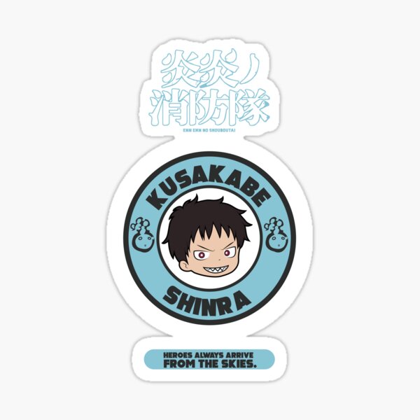 "FIRE FORCE: KUSAKABE SHINRA CHIBI" Sticker for Sale by FunGangStore ...