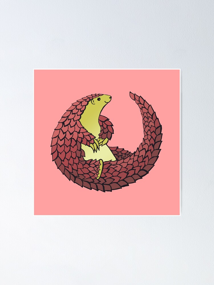 "Very Silly Pangolin" Poster for Sale by whimsystation | Redbubble