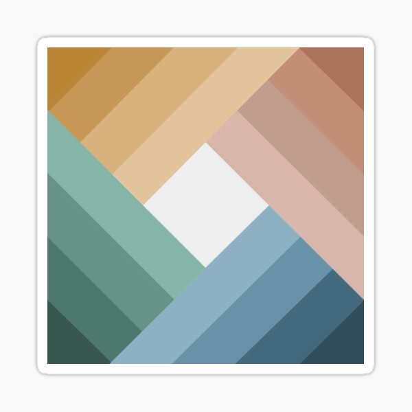 "Retro Square " Sticker for Sale by bytheseaart | Redbubble