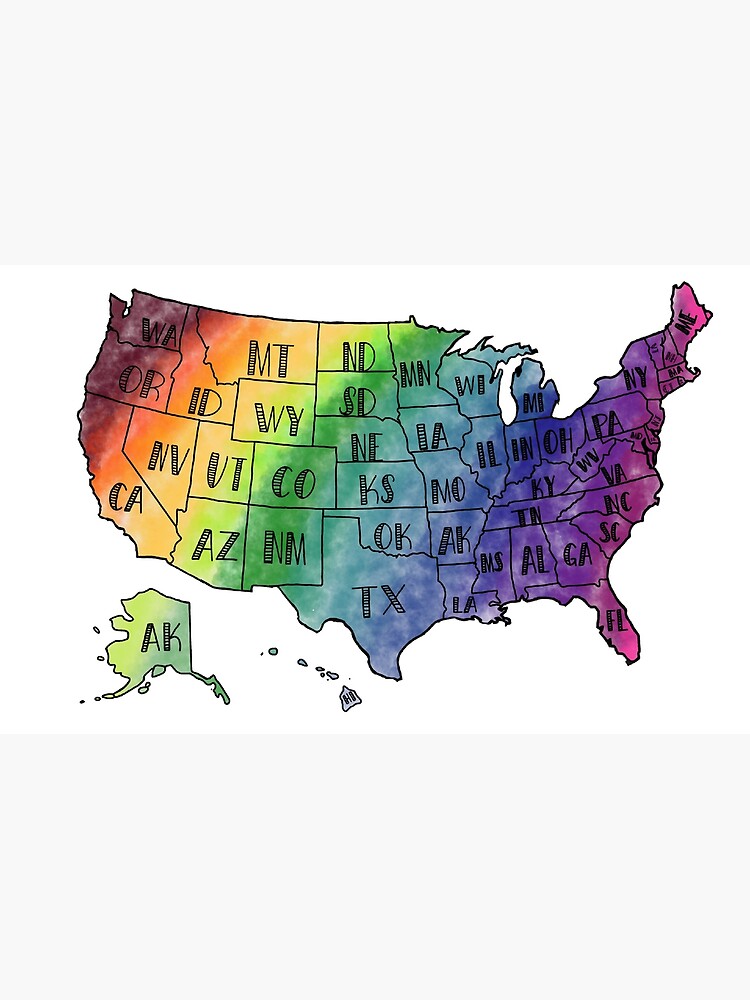 Rainbow United States Map