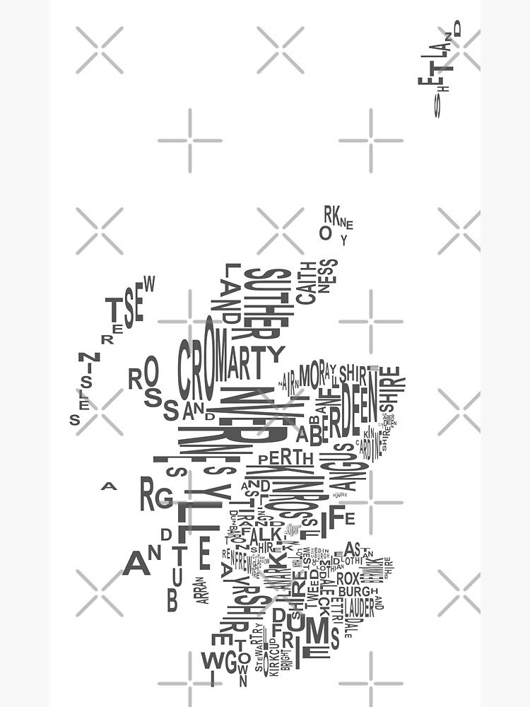 "County Map of Scotland" Poster by GeorgeLemon | Redbubble