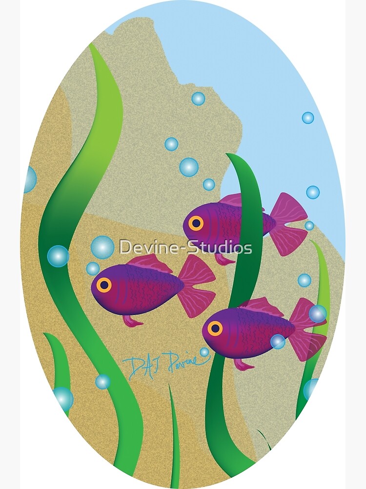 "Colorful Deep Sea Fish" Poster by Devine-Studios | Redbubble