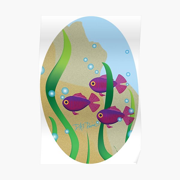 "Colorful Deep Sea Fish" Poster by Devine-Studios | Redbubble