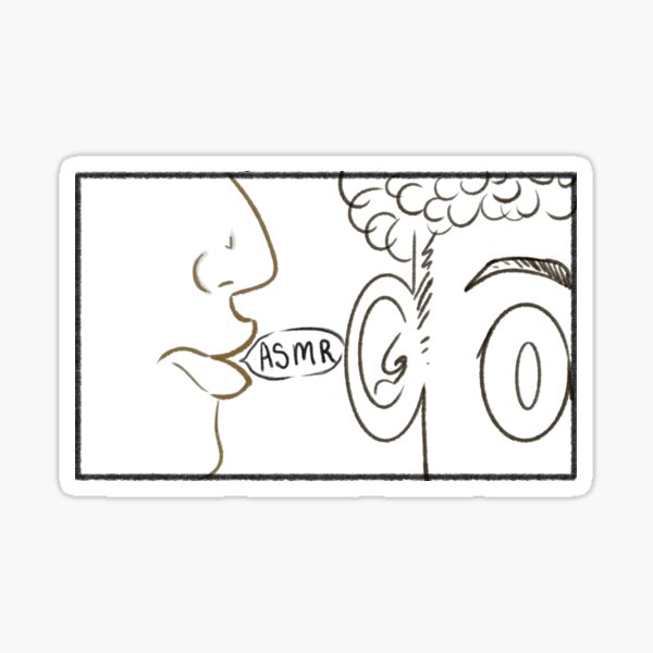 "ASMR Line" Sticker for Sale by StampsNstuff | Redbubble