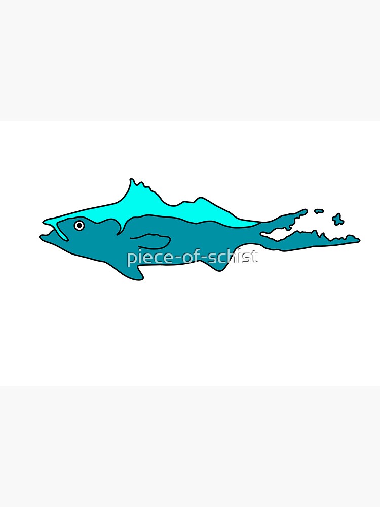 "Long Island Fish" Sticker for Sale by piece-of-schist | Redbubble
