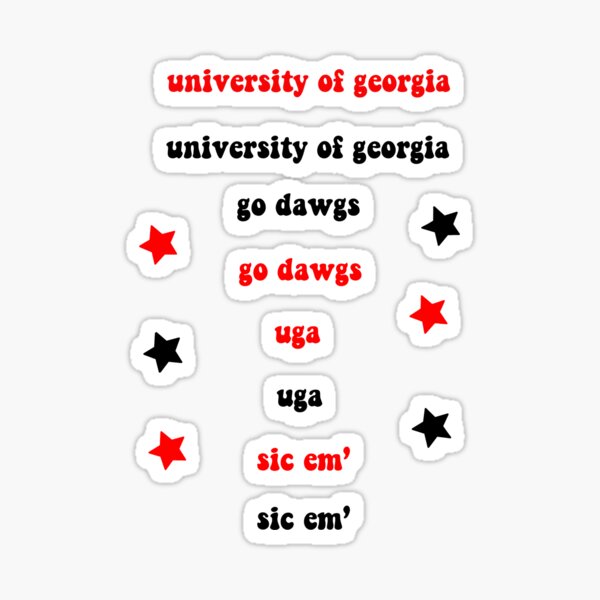 "UGA Sticker Pack" Sticker by sabbi19 | Redbubble