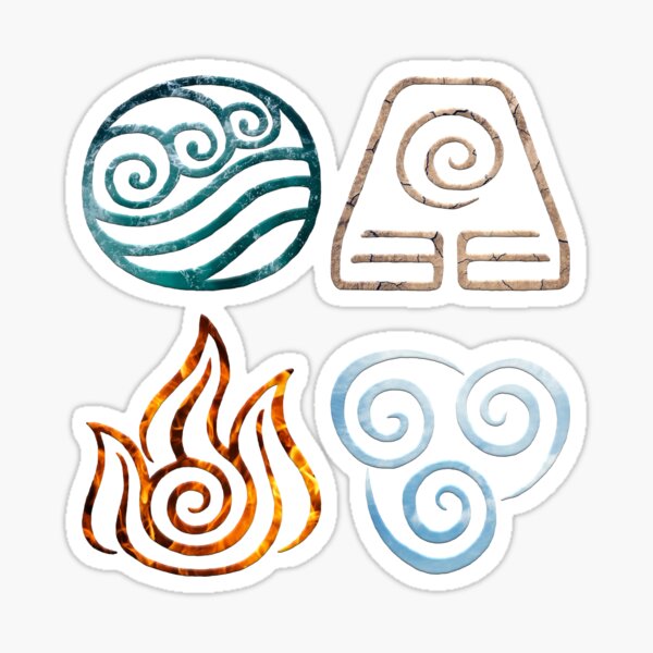 "Avatar Emblems" Sticker for Sale by loki-doki-choki | Redbubble
