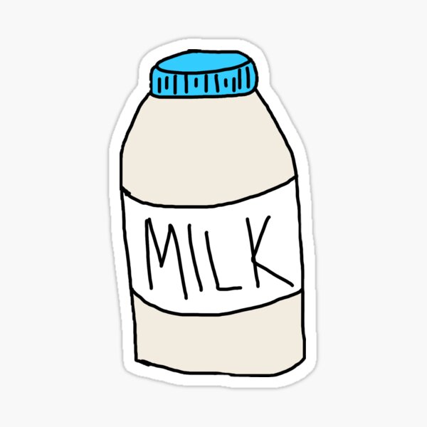 "Milk Cartoon" Sticker for Sale by HanneBradley | Redbubble