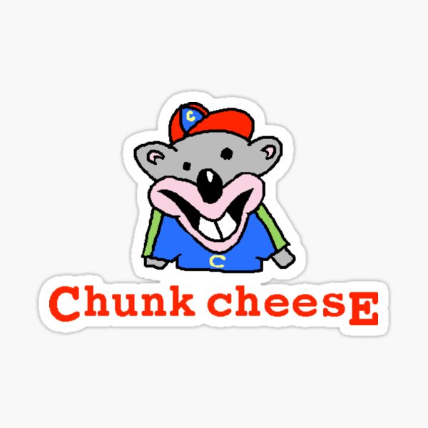 "Chunk Cheese" Sticker by mildlyupsetting | Redbubble