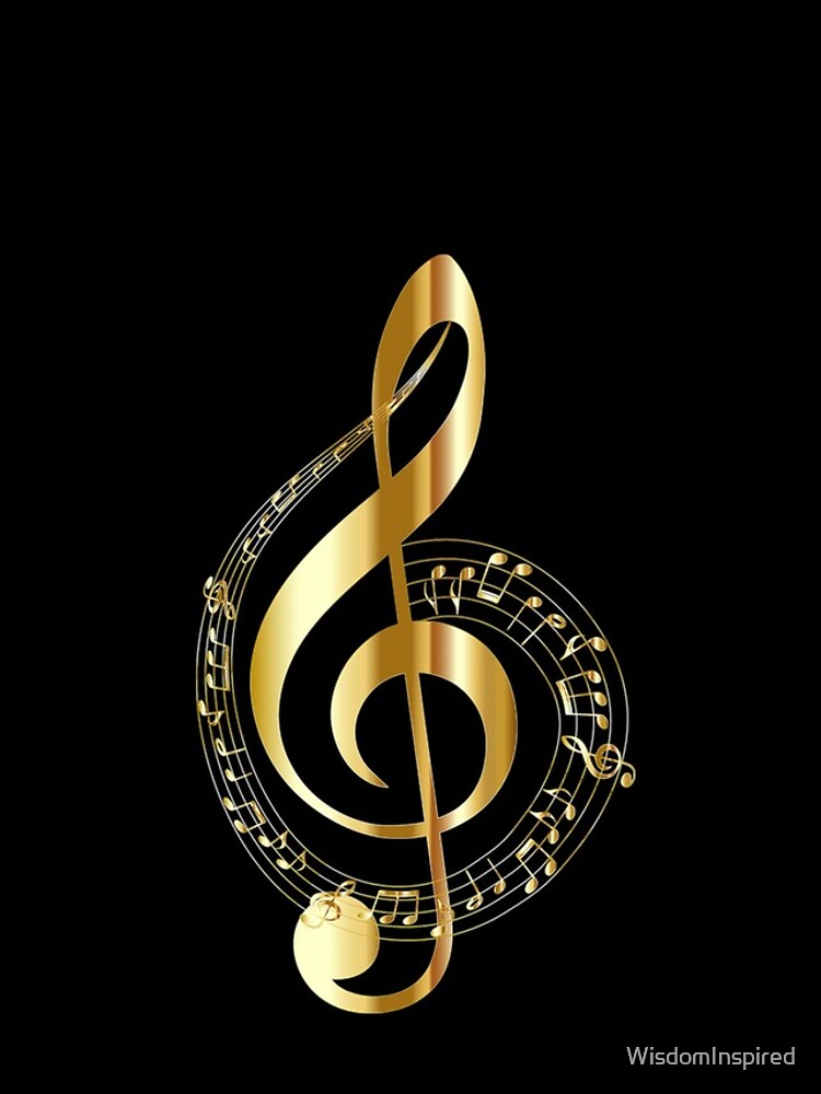 "Gold Music G Clef Note" iPhone Case for Sale by WisdomInspired | Redbubble