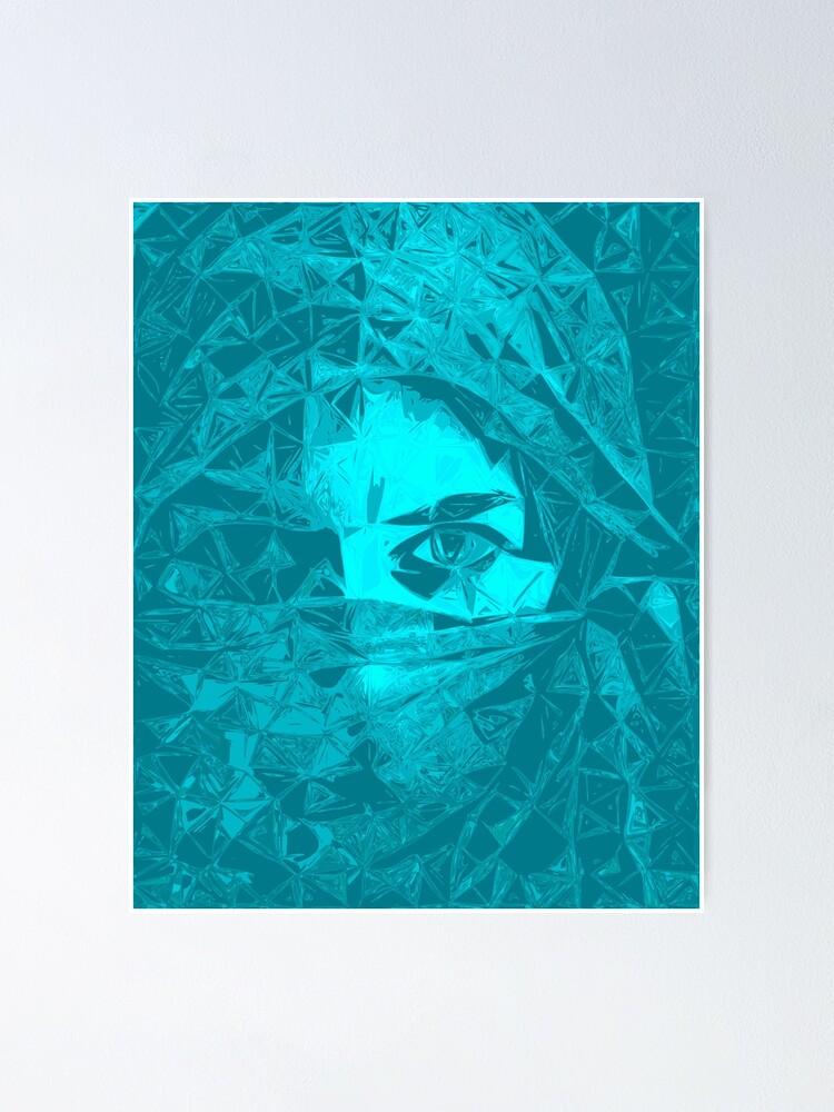 "Ice Assassin | Digital Abstract Polygon Painting" Poster for Sale by ...