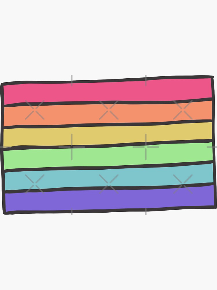 "LGBTQ+ Rainbow Pride Flag Pastel" Sticker for Sale by gretafriesen ...