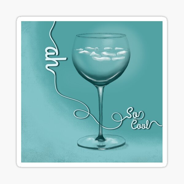 "So cool Ice Water Ice Cubes Summer Refresher" Sticker by Sheri42 ...