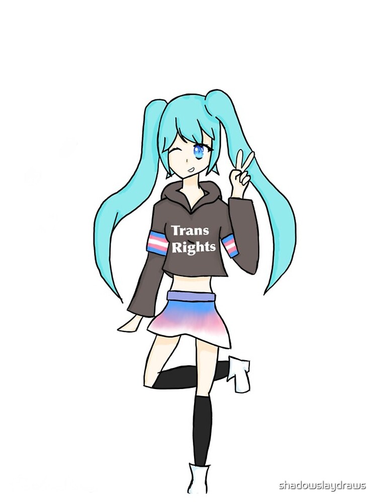 "Trans Rights Hatsune Miku" iPhone Case for Sale by shadowslaydraws ...