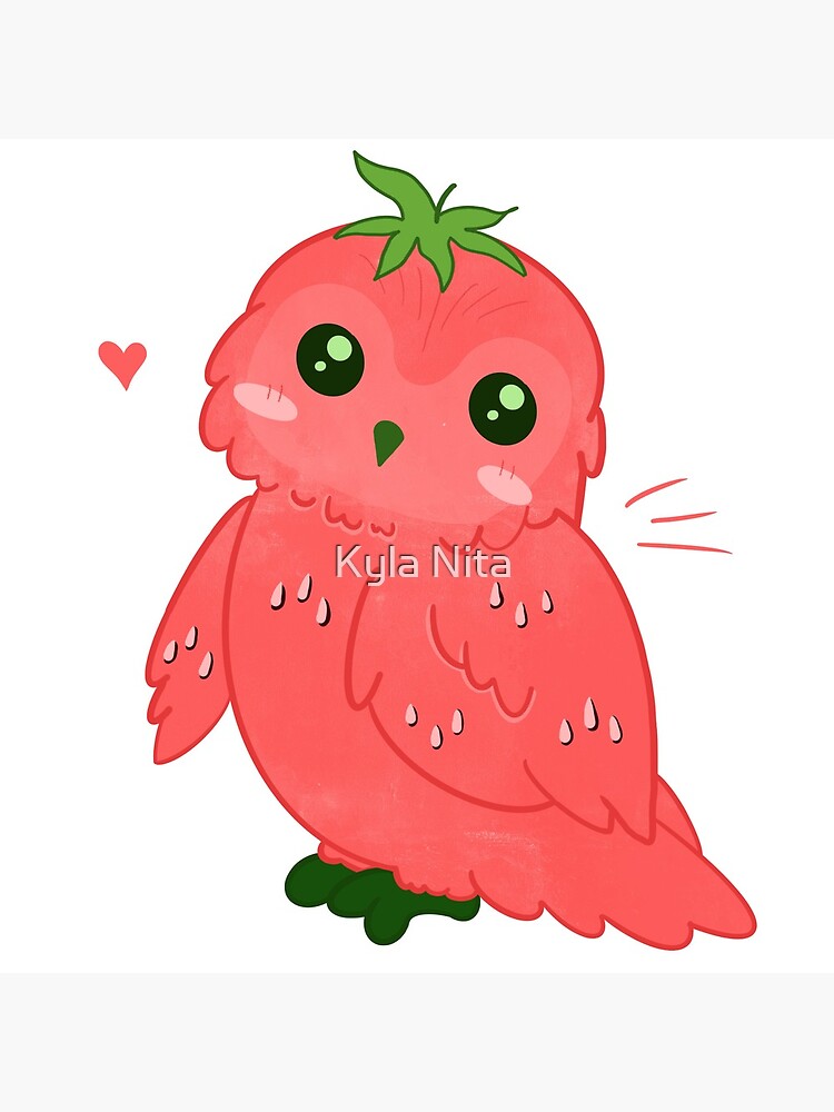 "Strawberry Owl" Poster for Sale by Kyla Nita | Redbubble