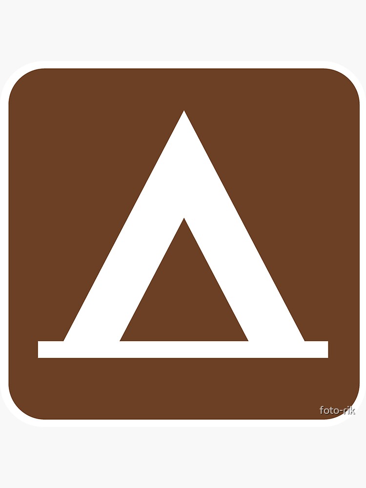 "tent camping road sign" Sticker for Sale by foto-rik | Redbubble
