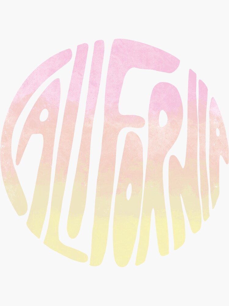 "California Word Art" Sticker by Shivanni | Redbubble