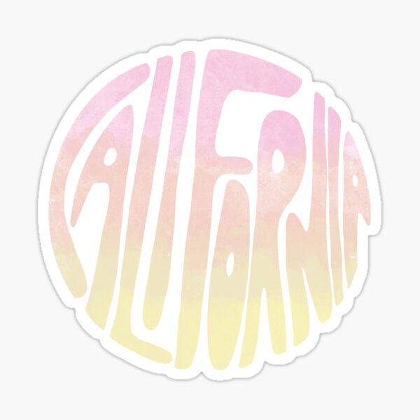 "California Word Art" Sticker by Shivanni | Redbubble