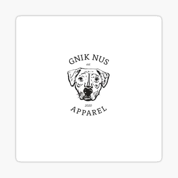 "GNIK NUS - STICKER" Sticker for Sale by uVibes-design | Redbubble