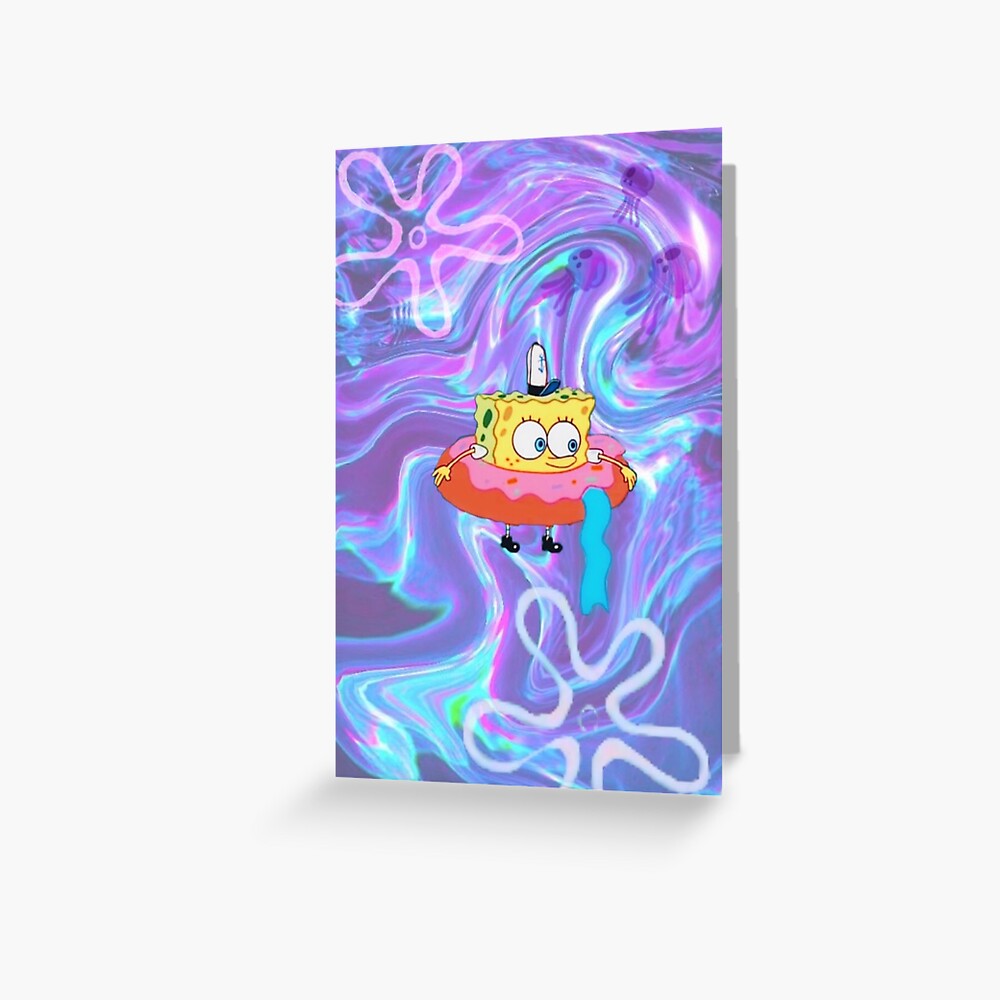 "Psychedelic Donut Spongebob Tapestry" Greeting Card for Sale by ...