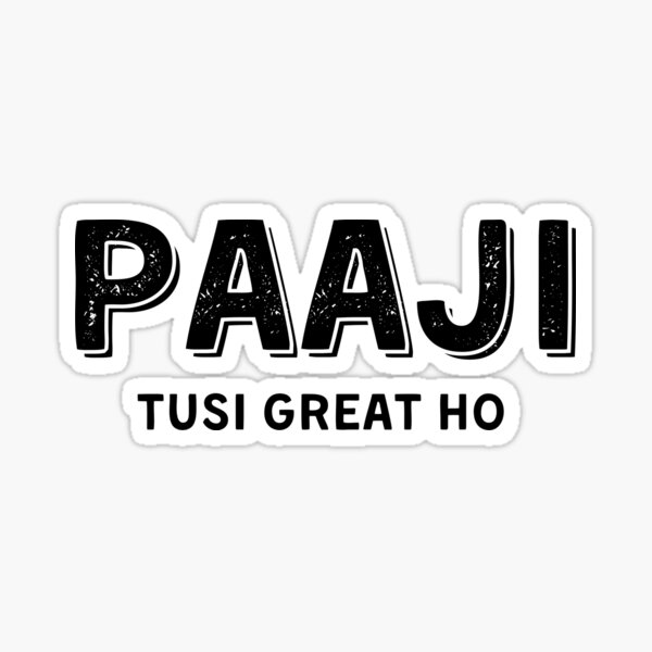 "Paaji " Sticker by manveb09 | Redbubble