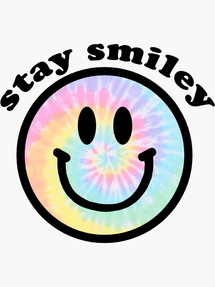 "Stay Smiley" Sticker for Sale by Mikayla-Draws | Redbubble