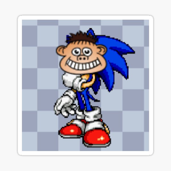 "Cursed Sonic" Sticker by jeromefz | Redbubble