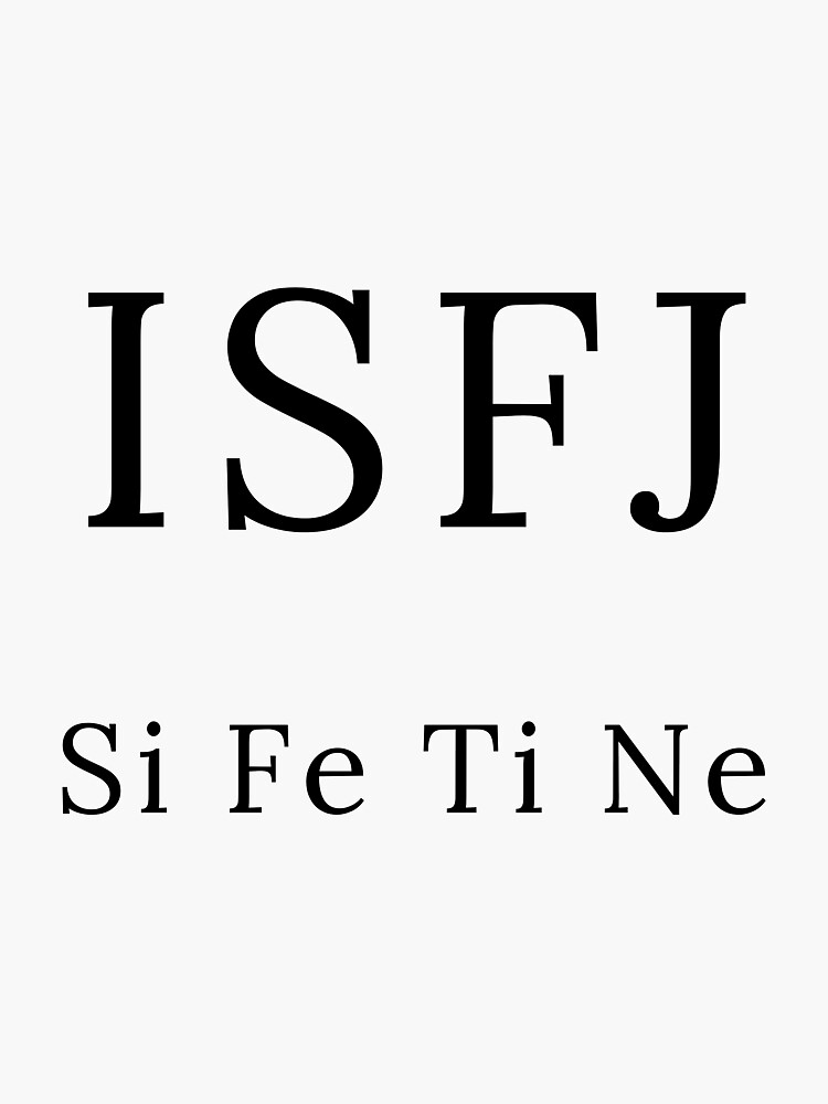 Pegatina «ISFJ MBTI con funciones cognitivas» de TheGeckoKing | Redbubble
