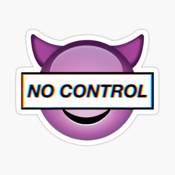 "No Control - Devil Emoji " Sticker for Sale by nikolosix | Redbubble