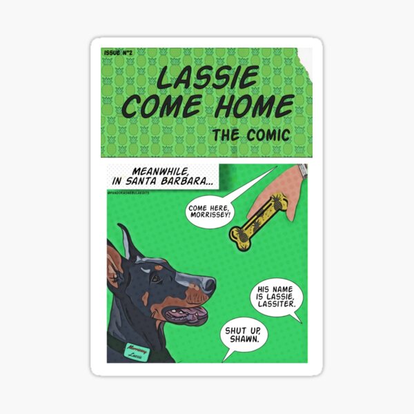 "Psych: Lassie Come Home with Lassie" Sticker for Sale by ...