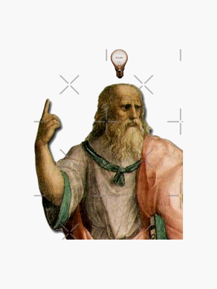 "Plato Lightbulb Sticker" Sticker by CurbsideDeli | Redbubble
