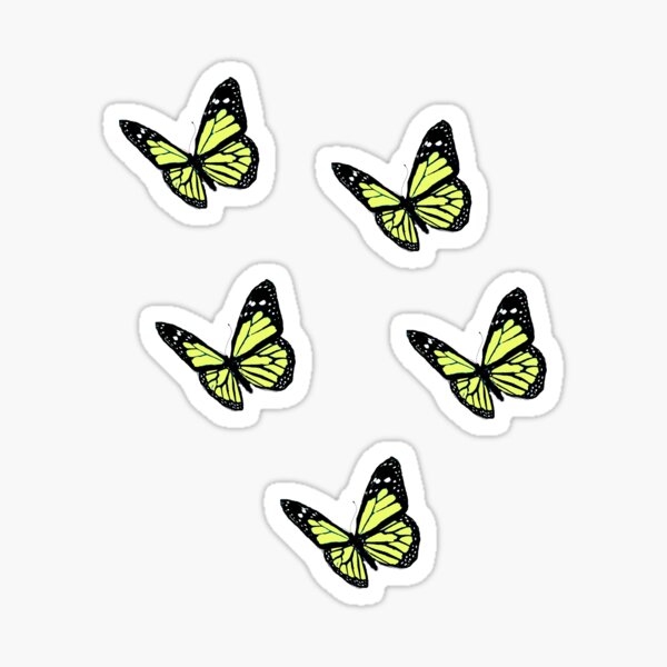 "Yellow Butterfly Sticker Pack" Sticker for Sale by MammaMia965 | Redbubble