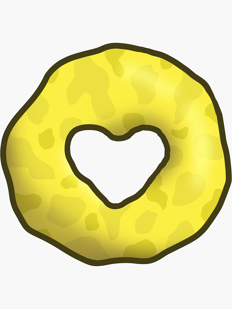 "Yellow Heart Froot Loops" Sticker for Sale by wowzers-bowser | Redbubble