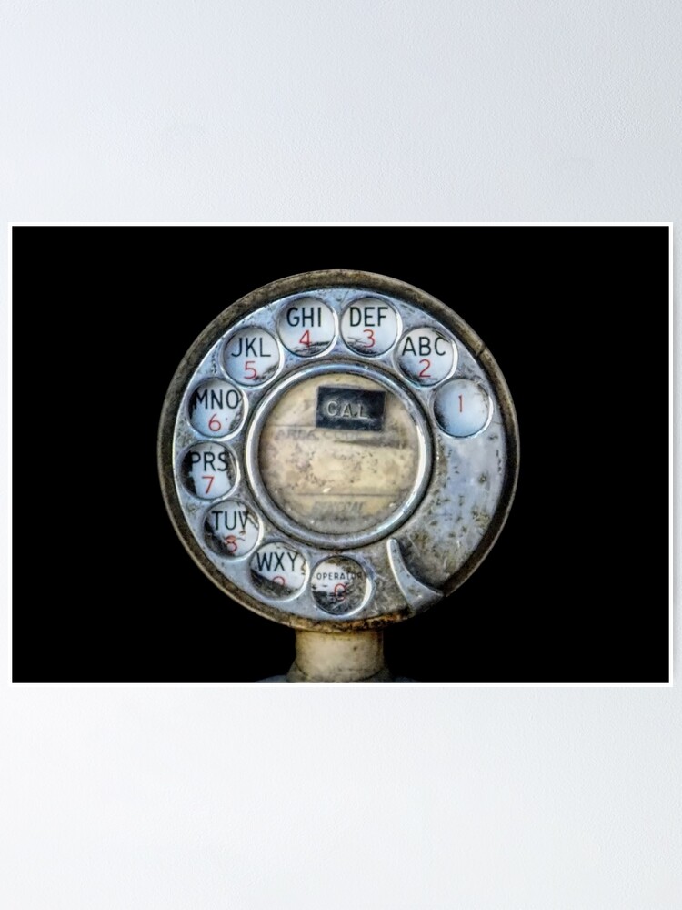 "Vintage Rotary Phone Dial" Poster for Sale by plugsnpixels | Redbubble