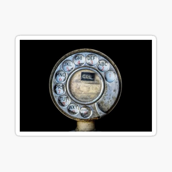 "Vintage Rotary Phone Dial" Sticker for Sale by plugsnpixels | Redbubble