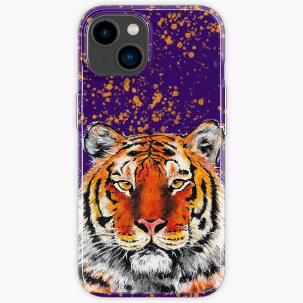 "Purple and Gold Tiger" iPhone Case for Sale by Sarahmclostio | Redbubble