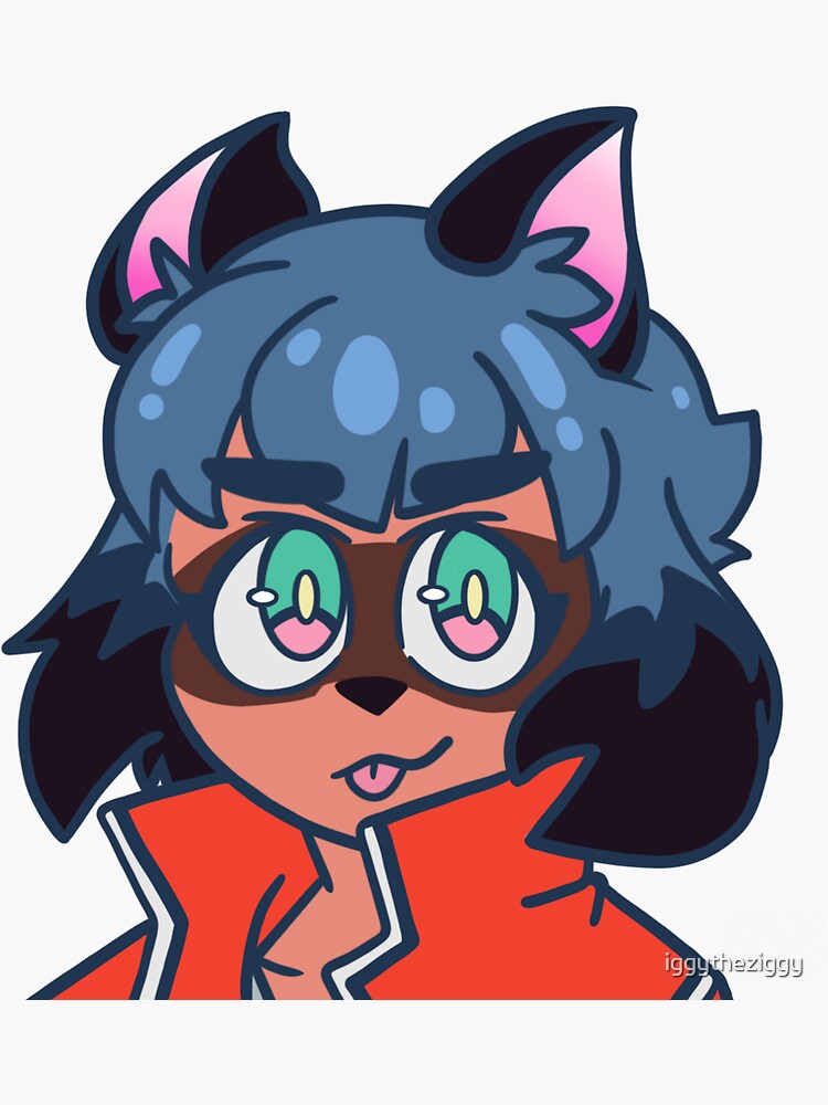 "tanuki girl blep" Sticker by iggytheziggy | Redbubble