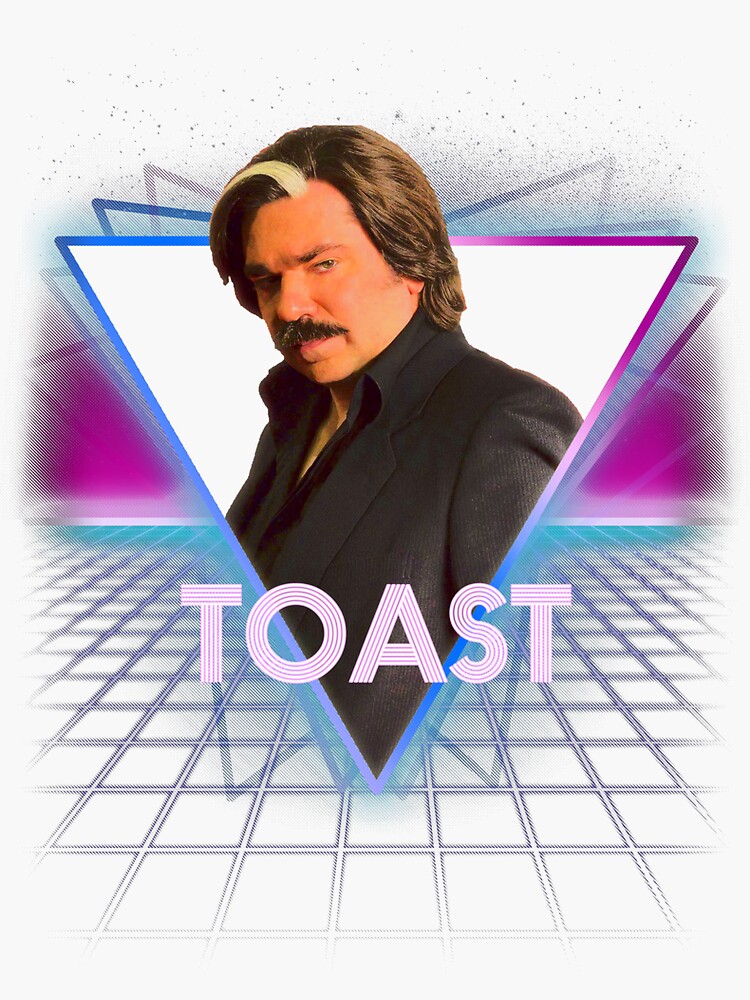 "Steven Toast Of London Retro 80s Neon Landscape" Sticker by Bevatron ...
