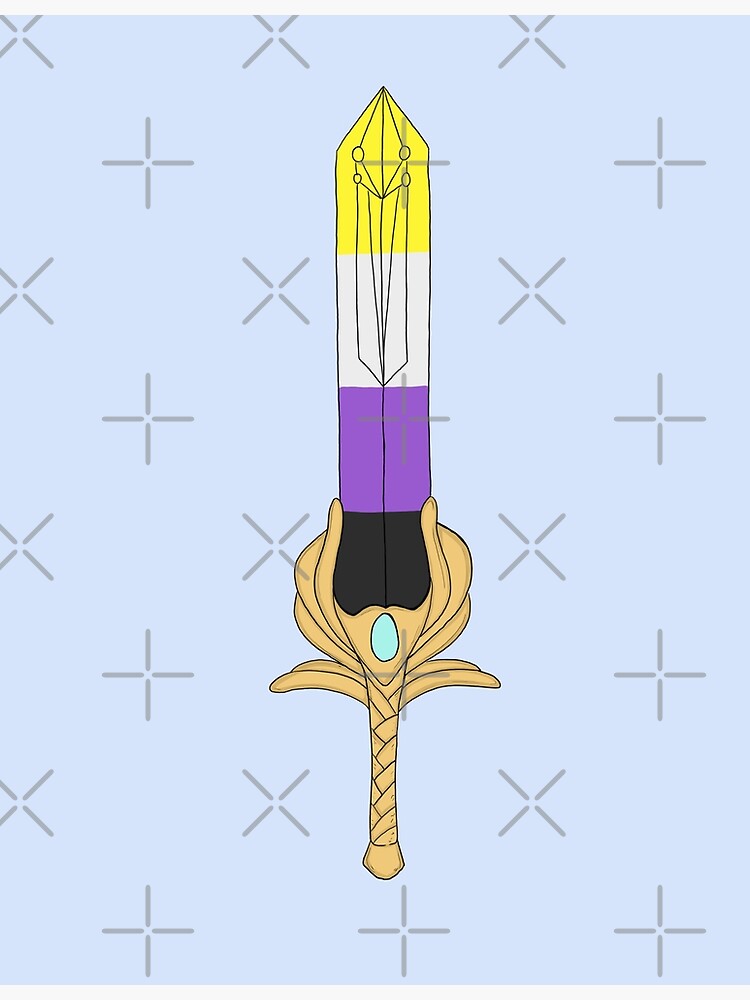 "She-Ra PRIDE Sword Non-Bianary" Poster by HorseHeadArtz | Redbubble
