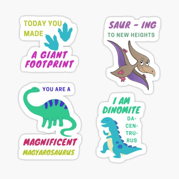 "Cute Dinosaurs Reward Stickers for Kids Student Award Sticker Pack ...