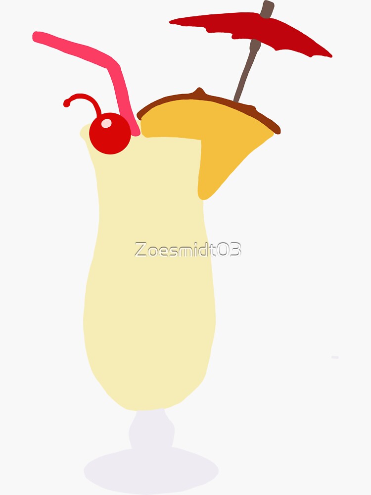 "Pina Colada" Sticker by Zoesmidt03 | Redbubble