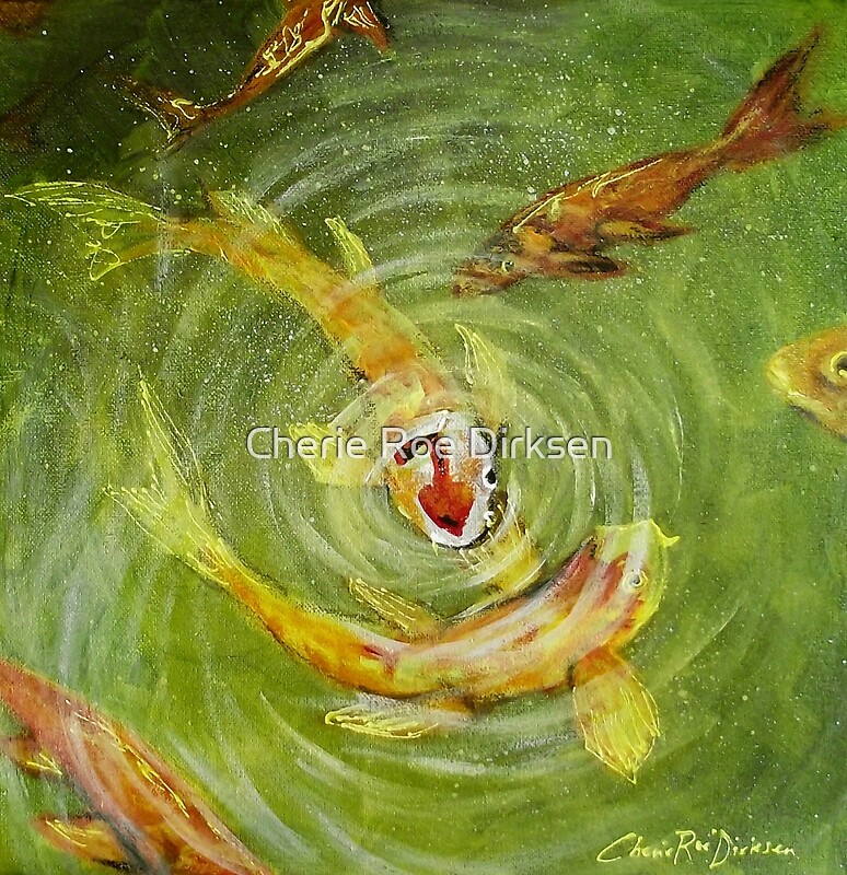 "Koi Fish Pond II" by Cherie Roe Dirksen | Redbubble