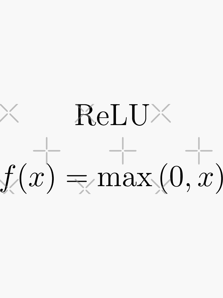 "ReLU with Label" Sticker for Sale by MathShirts | Redbubble