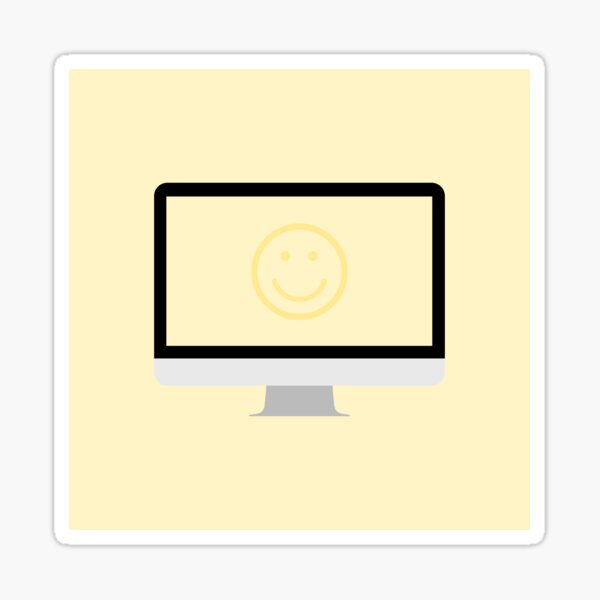 "Laptop With Smiley Face!!" Sticker for Sale by icebreaker3 | Redbubble