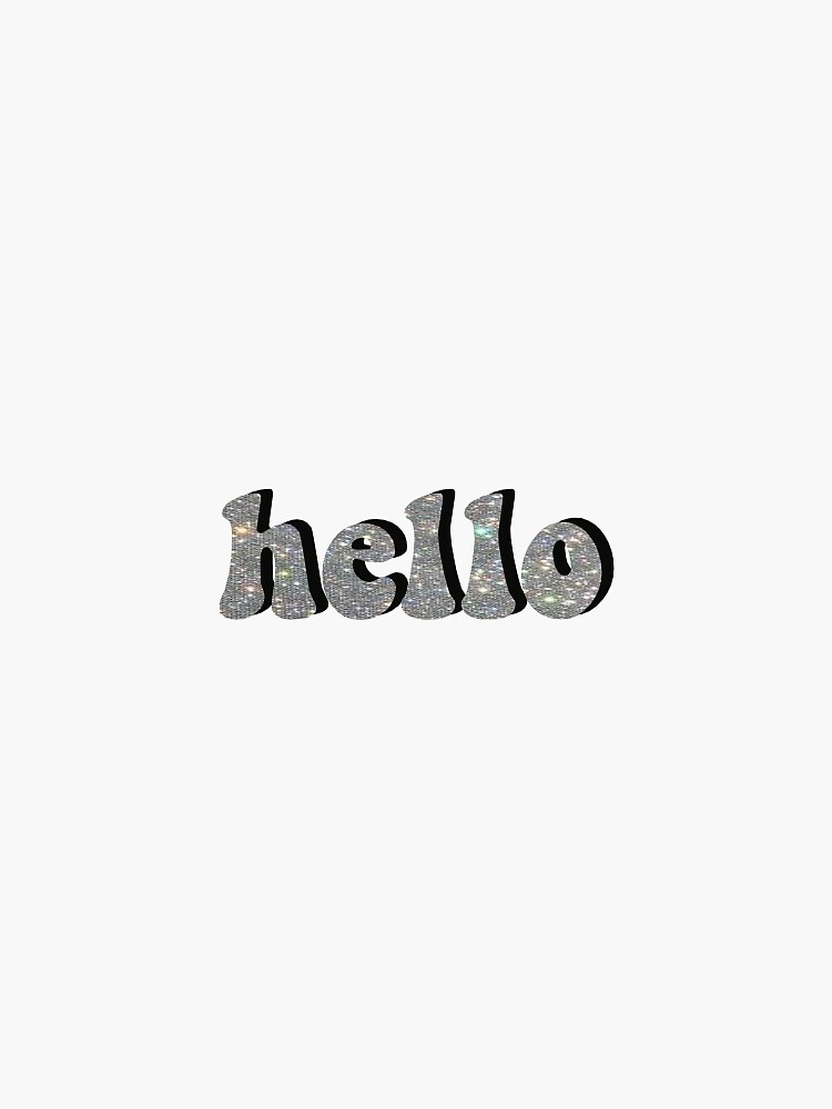 "hello aesthetic sticker" Sticker by Nyag10 | Redbubble