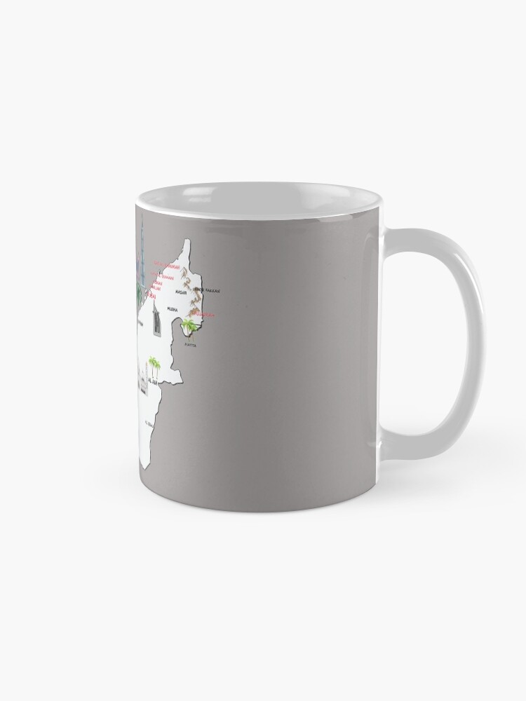 "UAE Landmarks Map major cities names UAE national symbols Emirates map ...