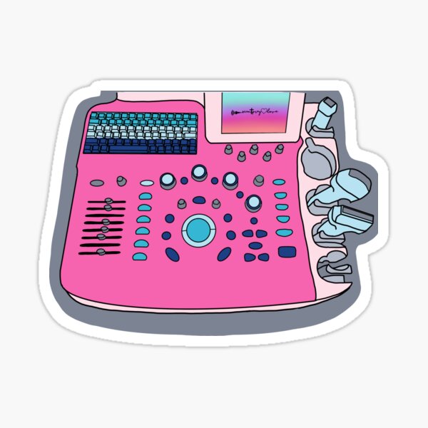 "Ultrasound machine/sonographer" Sticker for Sale by designbyliz ...